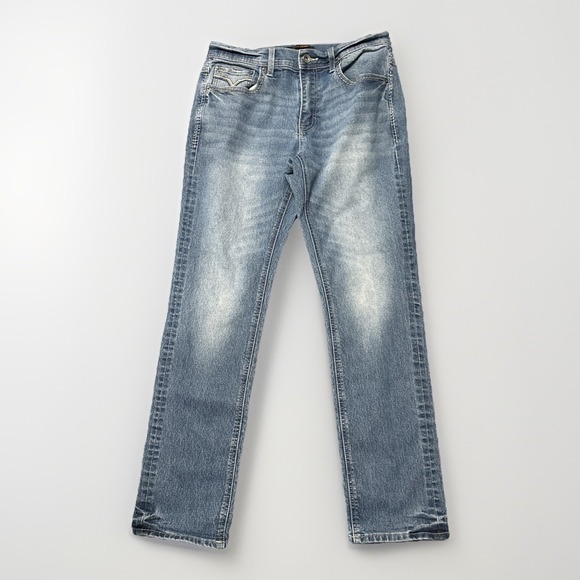 Jeans | True Rebel Mens 88 Slim Straight Leg Denim Jeans Medium Wash ...